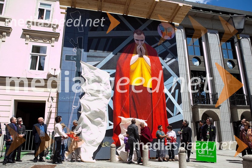 Mediaspeed - The Bogside Artists, svečano odkritje slike